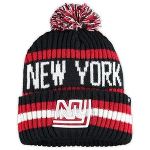 '47 New York Giants Legacy Bering Cuffed Knit Hat With Pom - Navy