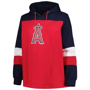 Profile Los Angeles Angels Colorblock Pullover Hoodie