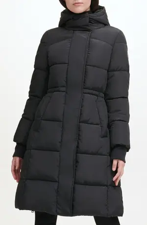 KENNETH COLE Memory Puffer Jacket - Black