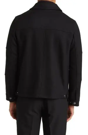 Hart Schaffner Marx Paloma Wool Blend Twill Jacket - Black Twill