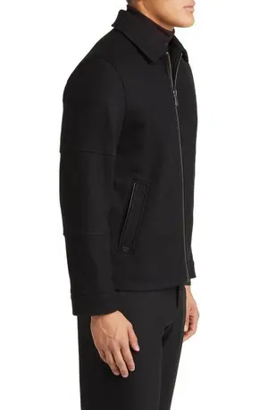 Hart Schaffner Marx Paloma Wool Blend Twill Jacket - Black Twill