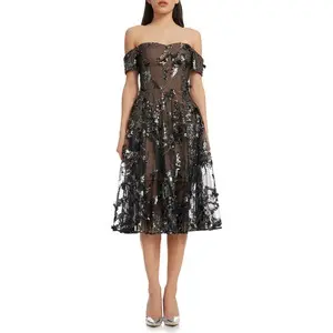 Dress The Population Valeria Sequin Off The Shoulder Cocktail Dress