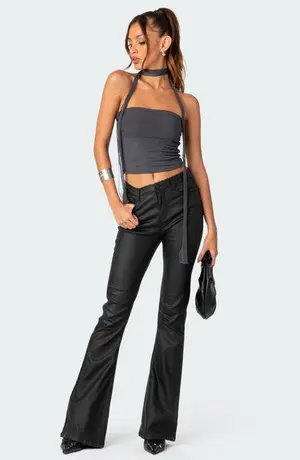 EDIKTED Gathered Strapless Crop Top With Scarf