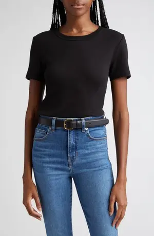 Veronica Beard Pruitt Cotton T-shirt - Black
