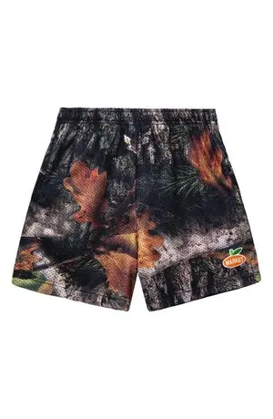 MARKET Fauxtree Mesh Shorts - Brown Multi