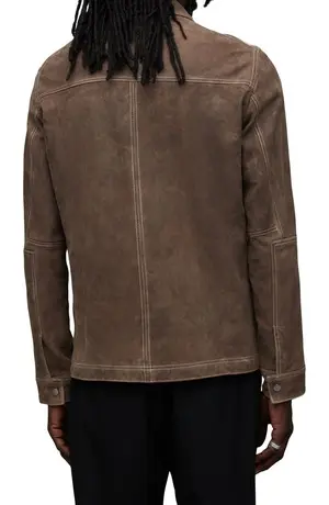 ALLSAINTS Link Leather Shirt Jacket