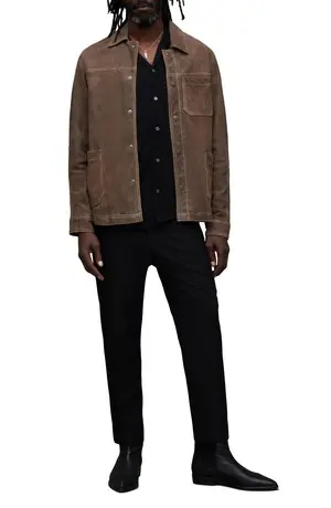ALLSAINTS Link Leather Shirt Jacket