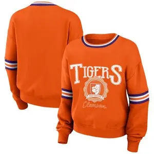 WEAR BY ERIN ANDREWS Clemson Tigers Vintage Pullover Sweatshirt - Orange