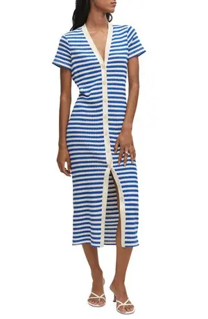 Mango Stripe Jersey Sweater Dress