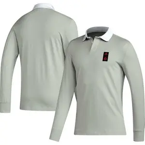 Adidas 2023 Player Chicago Fire Travel Long Sleeve Polo - Gray