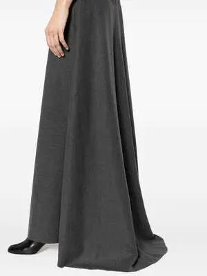 Alberta Ferretti Bustier Flannel Maxi Dress