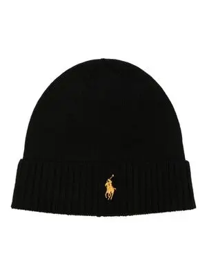 Polo Ralph Lauren Pony-embroidered Wool Beanie - Black
