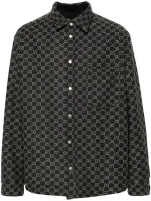 Gucci Reversible Gg-Jacquard Shirt - Black | Editorialist