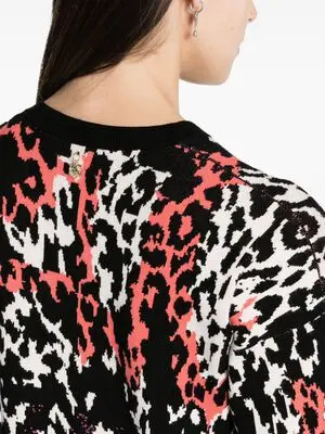 Just Cavalli Jacquard Leopard-print Minidress