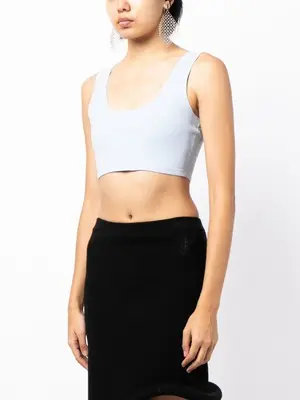 Alexander Wang Rhinestone-trim Cropped Top