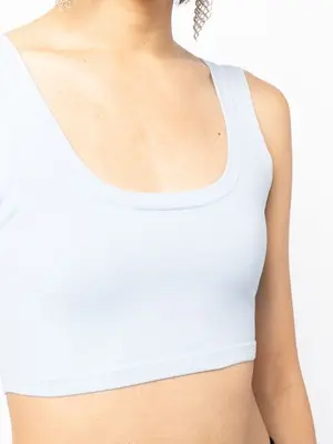 Alexander Wang Rhinestone-trim Cropped Top