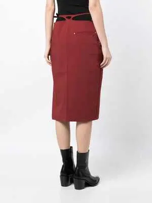 HELIOT EMIL Cut-out Detailing Midi Skirt