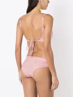 AMIR SLAMA Check-print Bikini