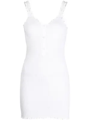 Alexander Wang Smocked Cotton Mini Dress