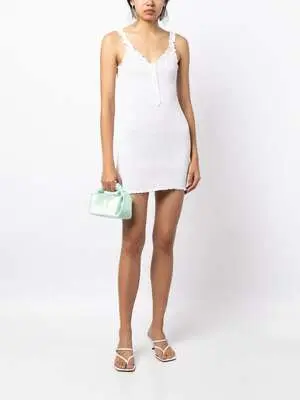 Alexander Wang Smocked Cotton Mini Dress