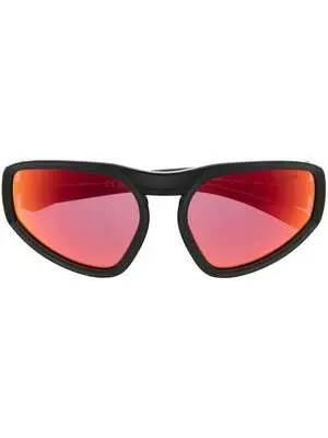 Moncler Pentragra Shield-frame Sunglasses - Black