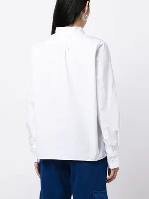 Maison Kitsuné Pussy-bow Cotton Shirt