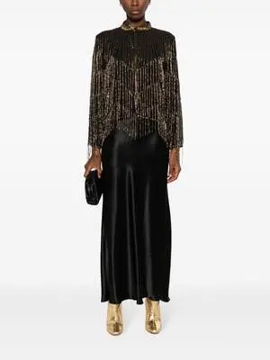 FORTE_FORTE High-waisted Satin Midi Skirt