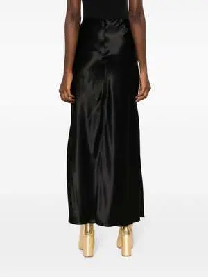 FORTE_FORTE High-waisted Satin Midi Skirt