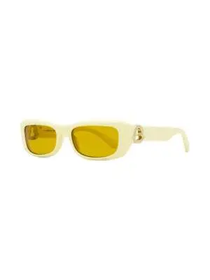 Moncler Minuit Rectangle-frame Sunglasses - Yellow