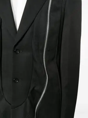 Comme Des Garçons Zip-detailed Wool Coat