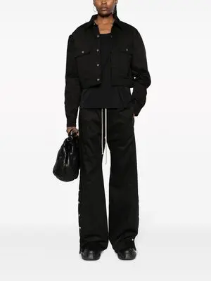 Rick Owens Cut-out Cropped Jacket - Black