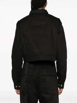Rick Owens Cut-out Cropped Jacket - Black