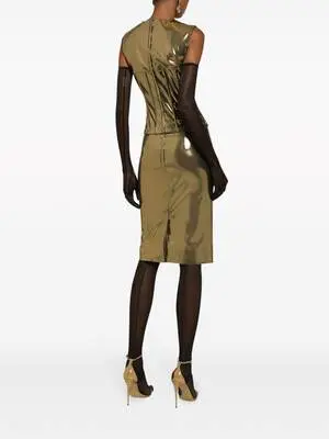 Dolce & Gabbana Metallic Sleeveless Top - Gold