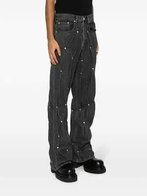 KUSIKOHC Multi-rivet Straight-leg Jeans