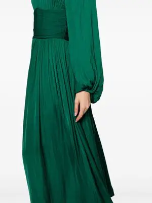 BARUNI Poet-sleeve Flared Maxi Dress