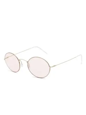 Giorgio Armani Round Frame Sunglasses - Gold