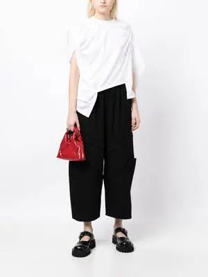 Comme Des Garçons Elasticated-waist Cropped Trousers