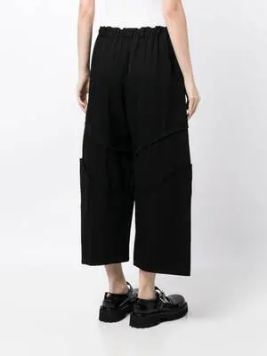 Comme Des Garçons Elasticated-waist Cropped Trousers