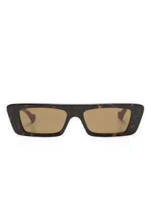 Gucci Colour-block Square Frame Sunglasses - Black