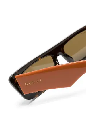 Gucci Colour-block Square Frame Sunglasses