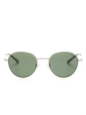 POLO RALPH LAUREN EYEWEAR Logo-engraved Round-frame Sunglasses - Gold