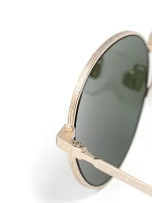 POLO RALPH LAUREN EYEWEAR Logo-engraved Round-frame Sunglasses