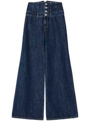 RE/DONE Corset-waist Wide-leg Jeans