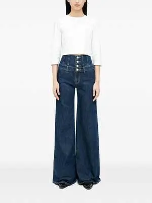 RE/DONE Corset-waist Wide-leg Jeans