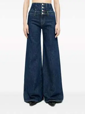 RE/DONE Corset-waist Wide-leg Jeans