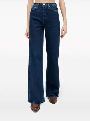 RE/DONE High-rise Wide-leg Jeans