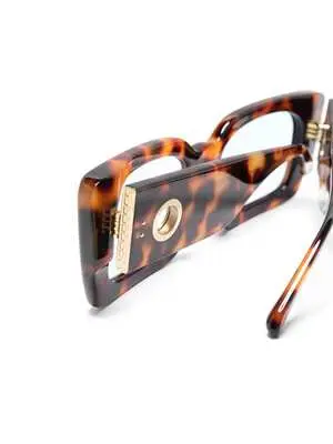 Linda Farrow Nieve Rectangle-frame Tortoiseshell-effect Glasses