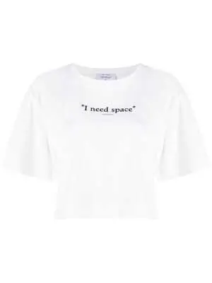 Off-White Slogan-print Cotton T-shirt - White