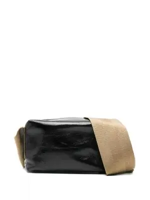 UMA WANG Structured Leather Cross Body Bag - Black