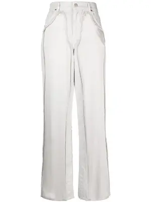 Blumarine Raw Edge Hem Jeans For Women